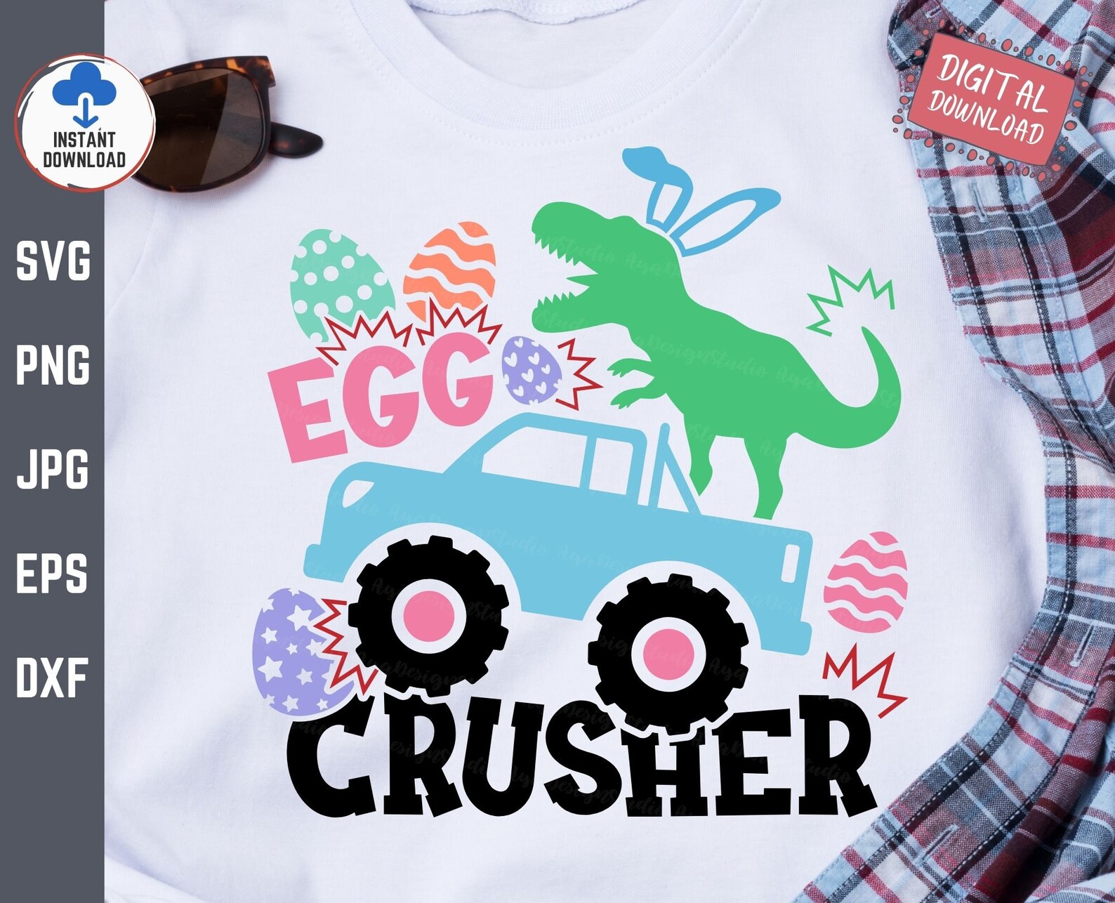 Egg Crusher Svg, Easter Crushing Eggs Svg, Egg Crusher Monster Truck ...