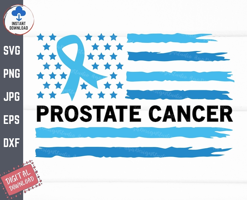 Prostate Cancer American Flag Svg Prostate Cancer Awareness - Etsy