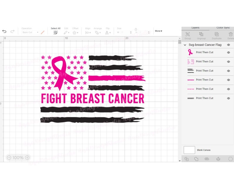 Breast Cancer American Flag Svg, Fight Breast Cancer Svg, Breast Cancer ...