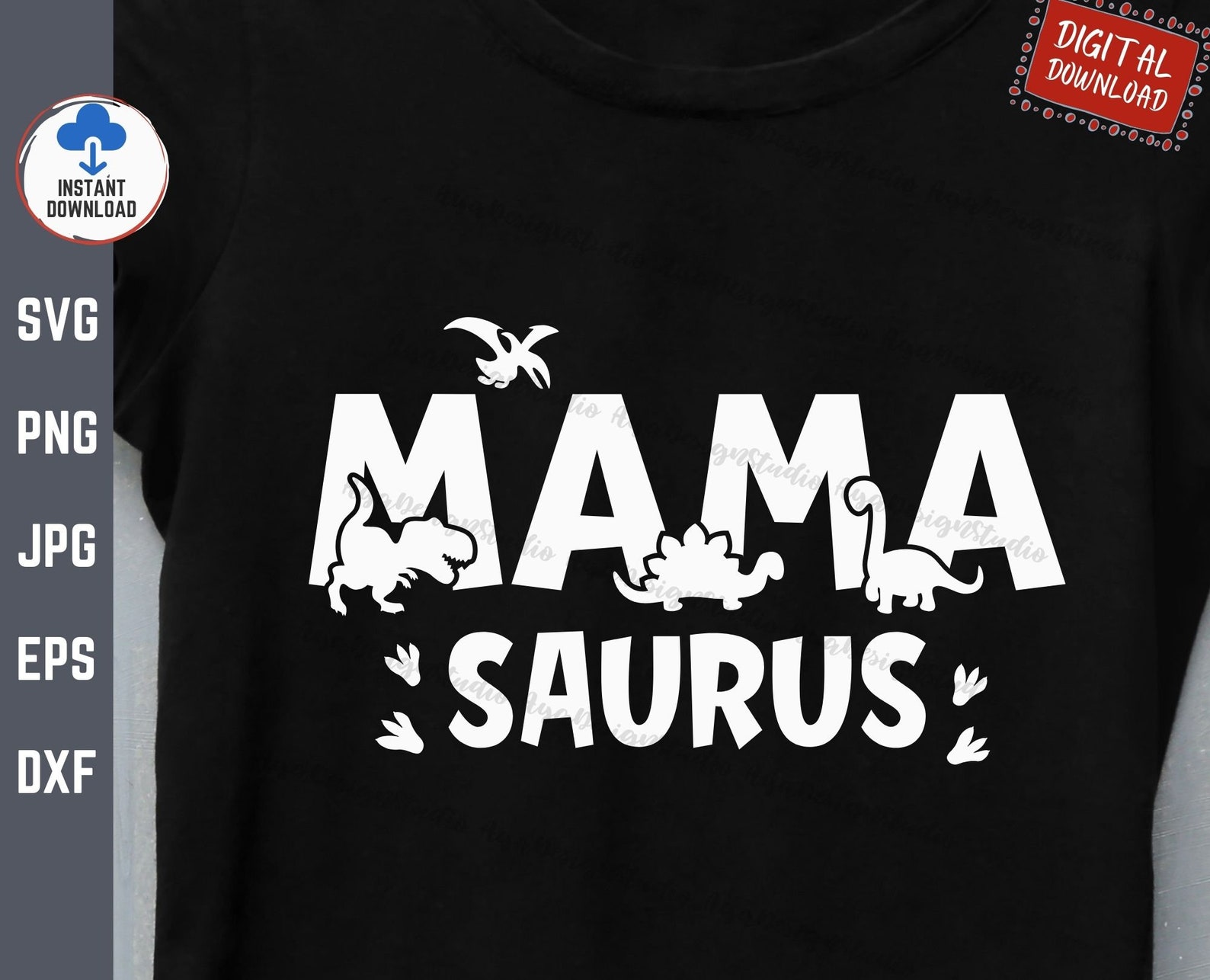 Mama Saurus Svg, Mommy T-rex Dinosaur Svg, Dinosaur Mom Svg, Dinosaur ...