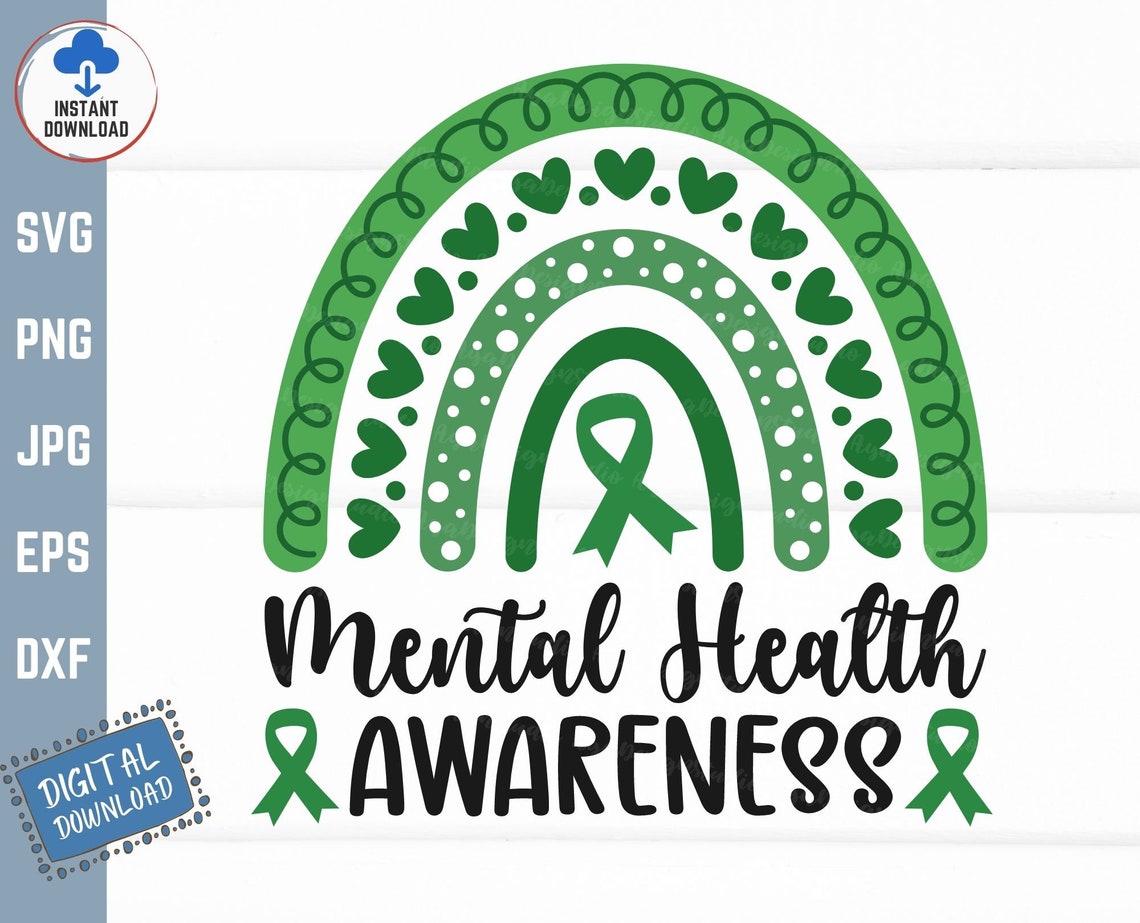 Mental Health Awareness Rainbow Svg Boho Rainbow Motivational | Etsy