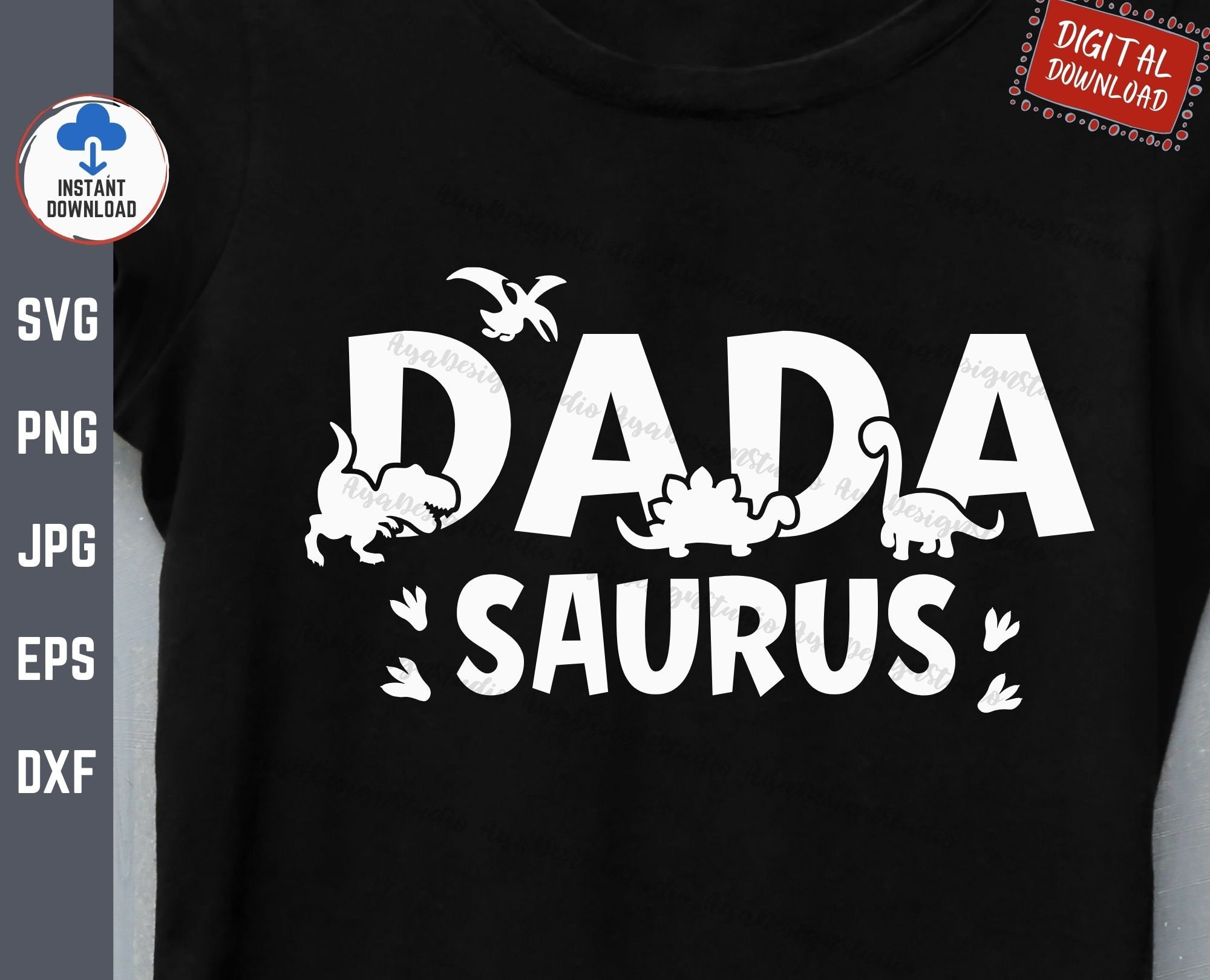 Dada Saurus Svg, Daddy T-rex Dinosaur Svg, Dinosaur Dad Svg, Dinosaur ...