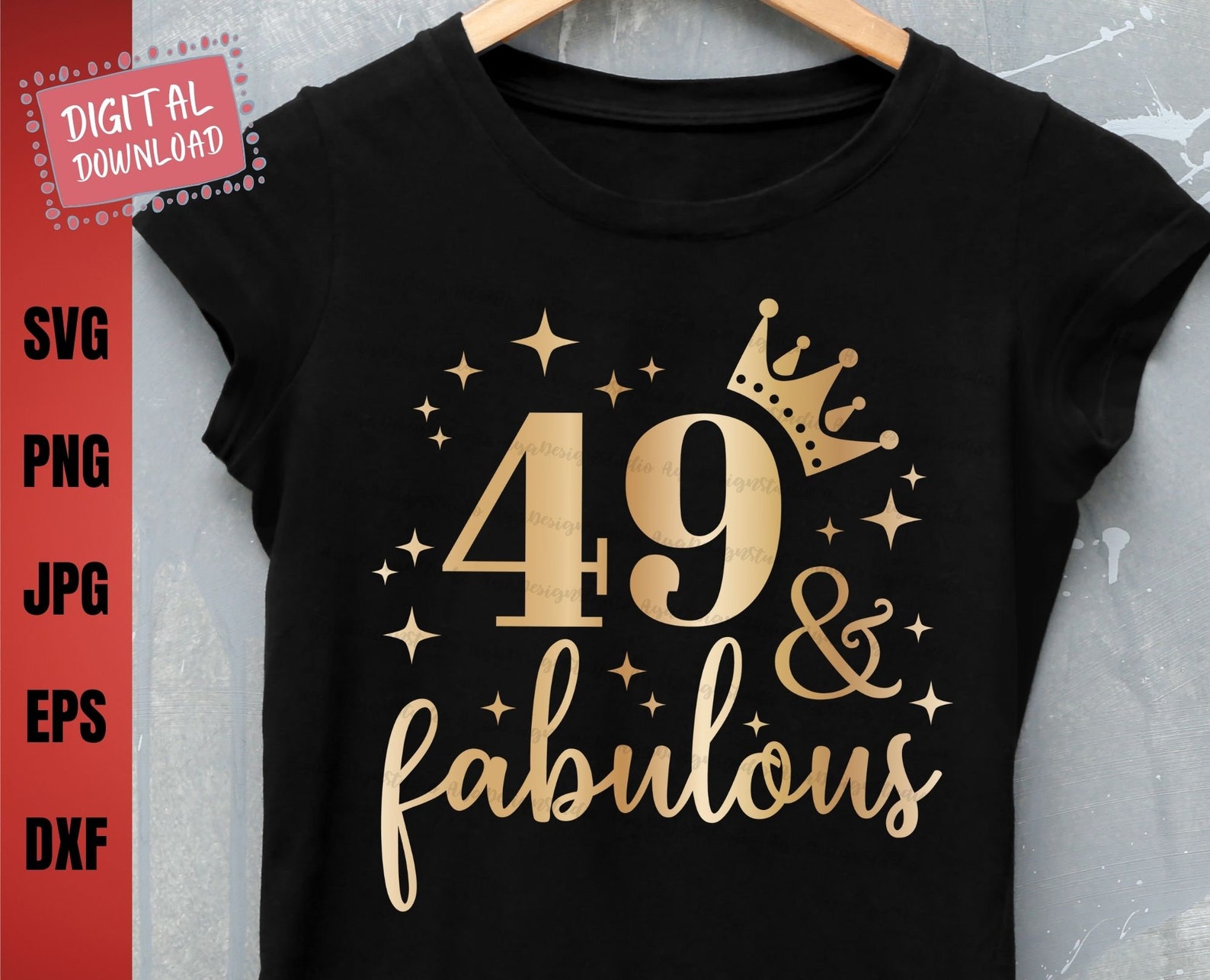 49 and Fabulous Svg 49th Birthday Forty Ninth Birthday Svg - Etsy