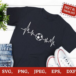 Soccer Heart Beat Svg, Football Heart Beat Svg, Love Cup Heart Beat Svg ...