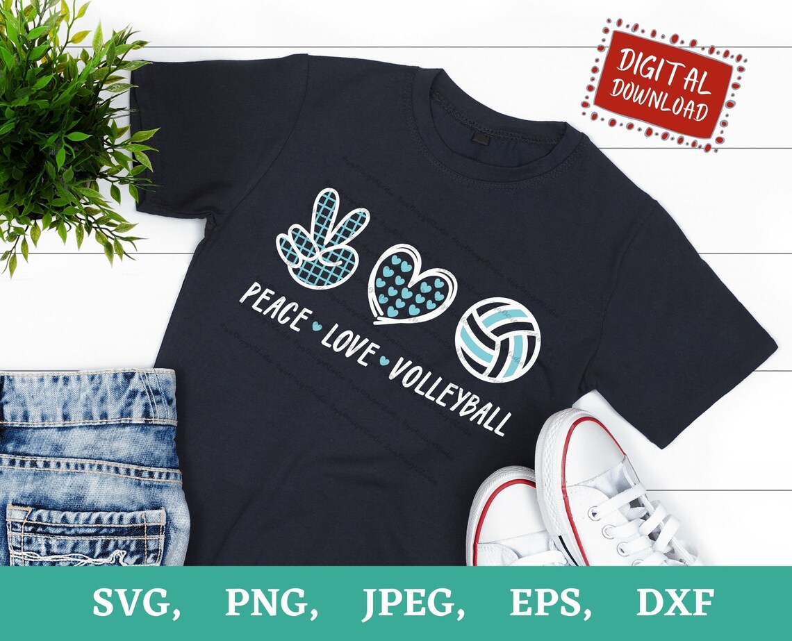 Peace Love Volleyball Svg Peace Love Volley Svg Peace Love | Etsy