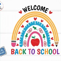 Second Grade SVG JPG PNG Digital File Vector File Rainbow 2nd Grade ...