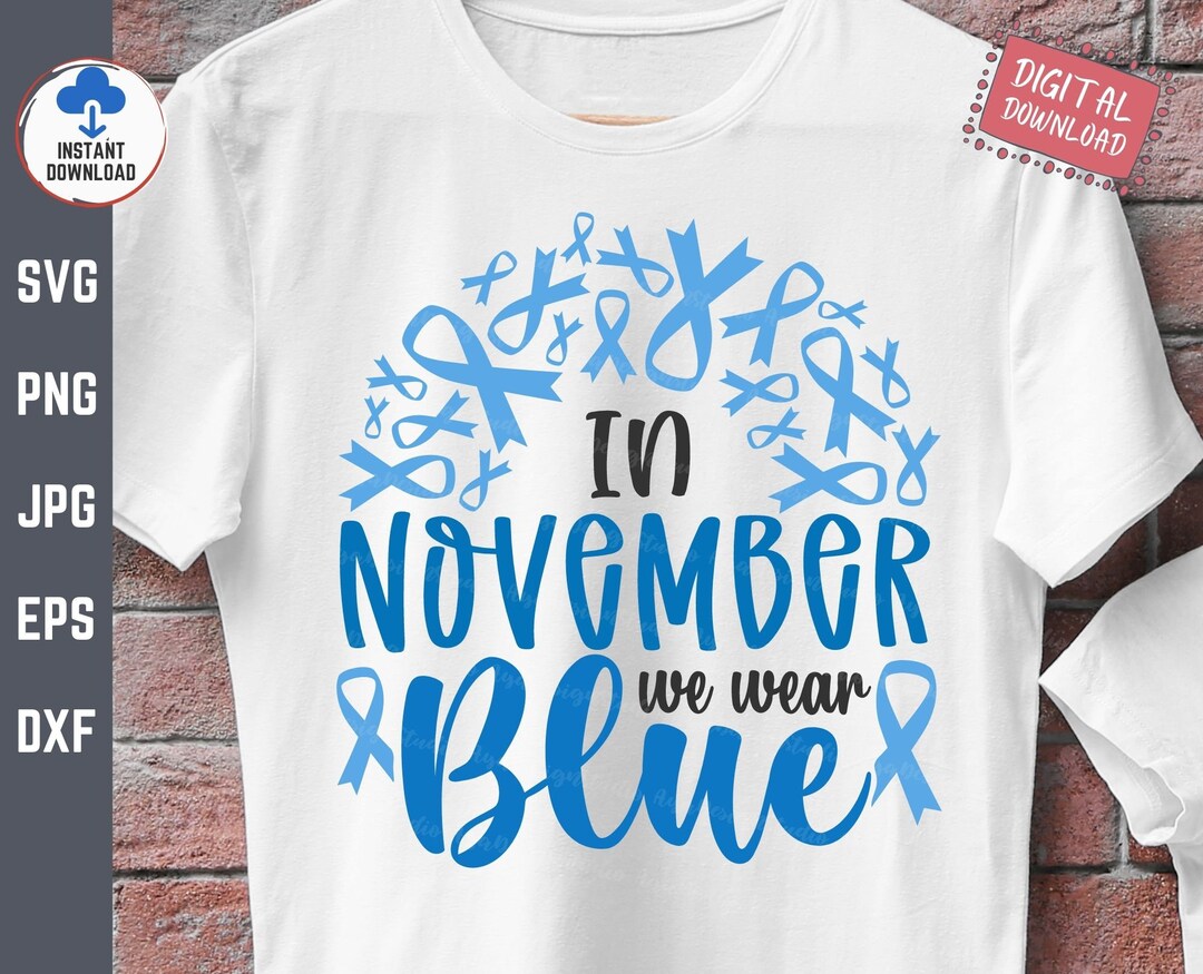 In November We Wear Blue Svg, We Wear Blue Svg, Diabetes Awareness Svg ...
