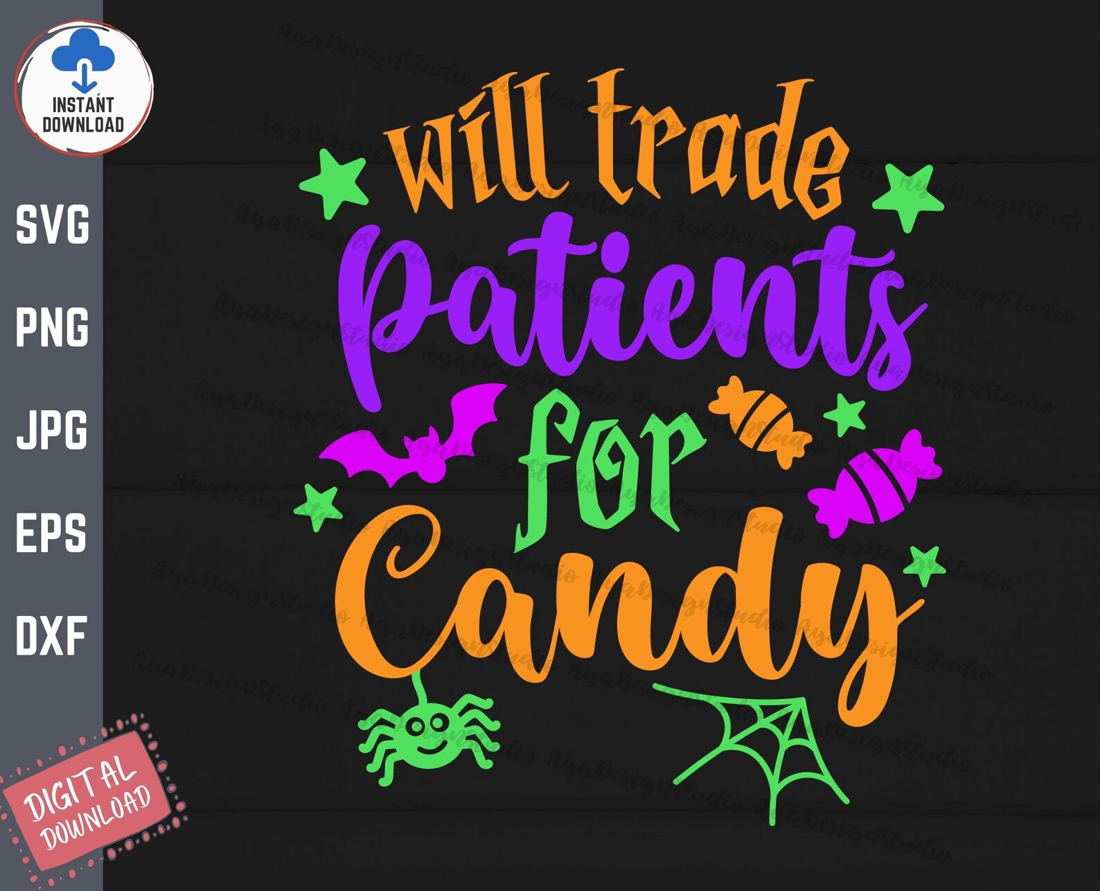 Will Trade Patients for Candy Svg, Will Trade Patients Svg, Funny Nurse ...