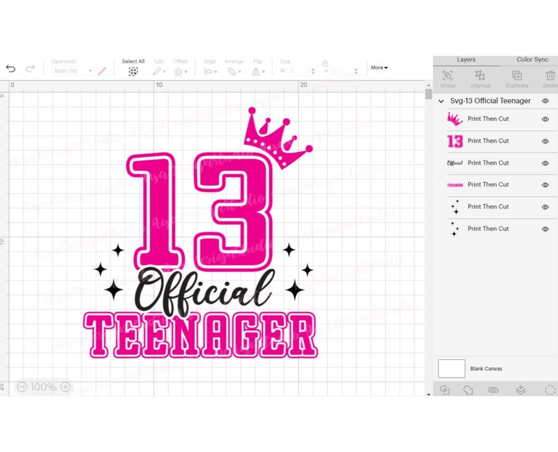 13 Official Teenager Svg, 13th Birthday Girl Svg, Official Teenager ...