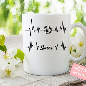 Soccer Heart Beat Svg, Football Heart Beat Svg, Love Cup Heart Beat Svg ...
