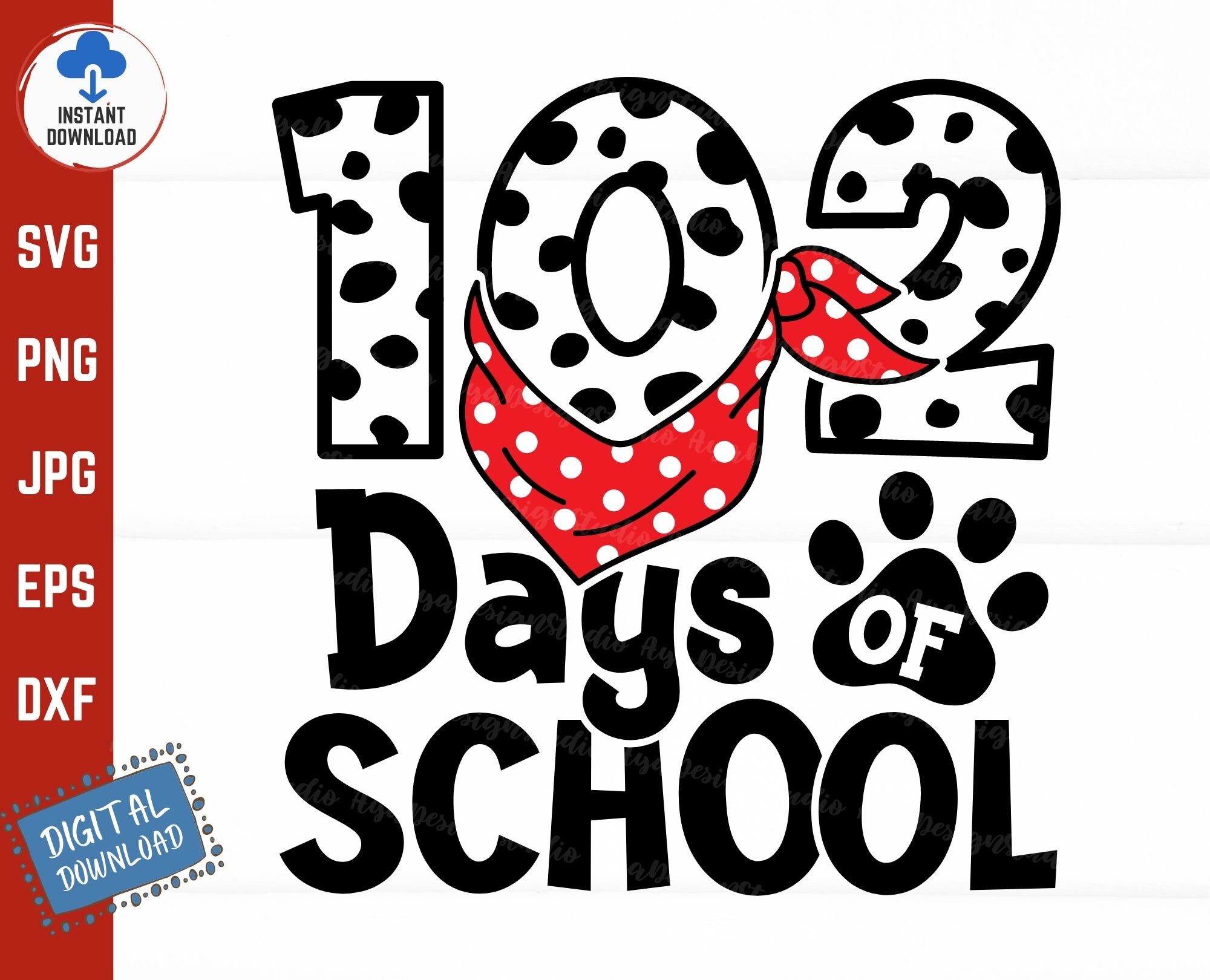102 Days of School Svg Boy Dalmatian Svg 102 Days of School - Etsy Canada