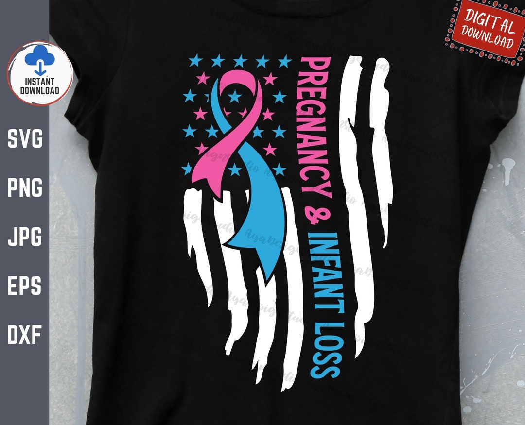 Pregnancy and Infant Loss American Flag Svg, Infant Loss Awareness Svg ...
