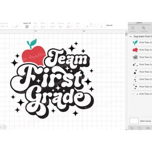 Team First Grade Groovy Svg, Team First Grade Svg, First Grade Teacher ...