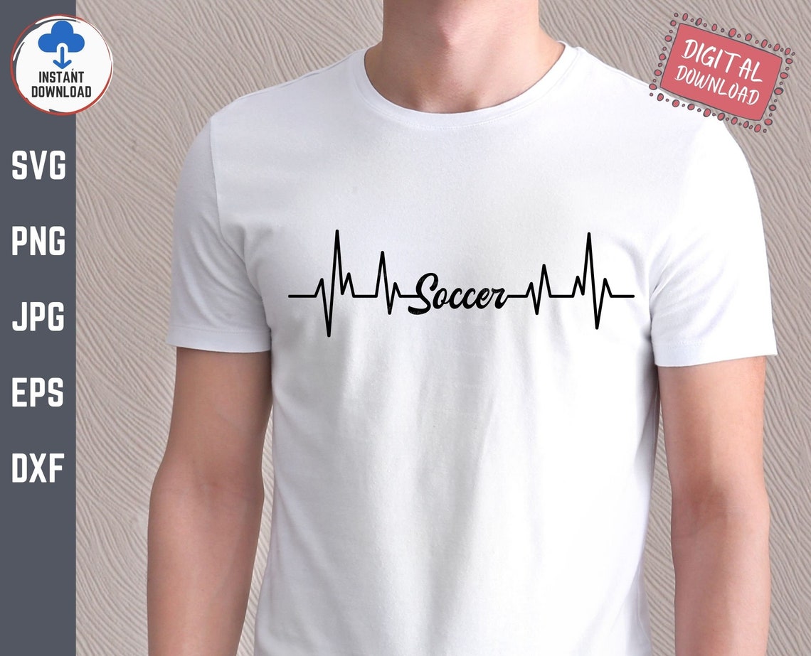 Soccer Heart Beat Svg, Football Heart Beat Svg, Love Cup Heart Beat Svg ...