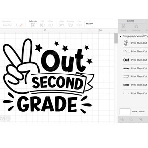 Peace Out Second Grade Svg, Kids Graduation Shirt Svg, Last Day of ...