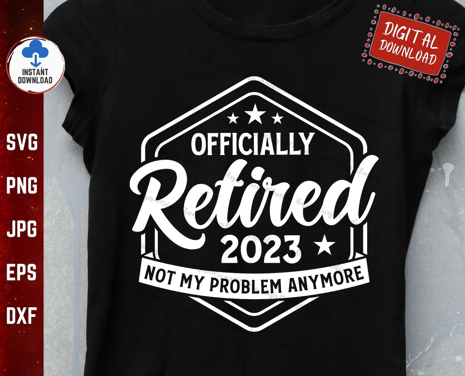 Officially Retired 2023 Svg Officially Retired Not My Problem - Etsy