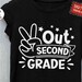 Peace Out Second Grade Svg, Kids Graduation Shirt Svg, Last Day of ...