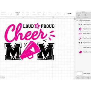Loud & Proud Cheer Mom Svg, Proud Cheer Mom Svg, Cheerleading Mom Svg ...