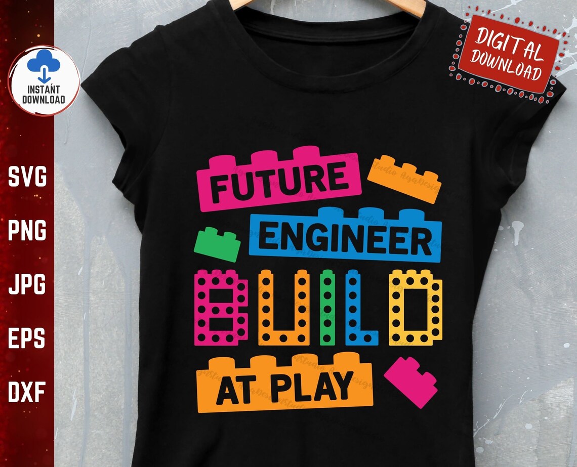 Future Engineer Build at Play Svg Colorful Block Bricks Svg | Etsy
