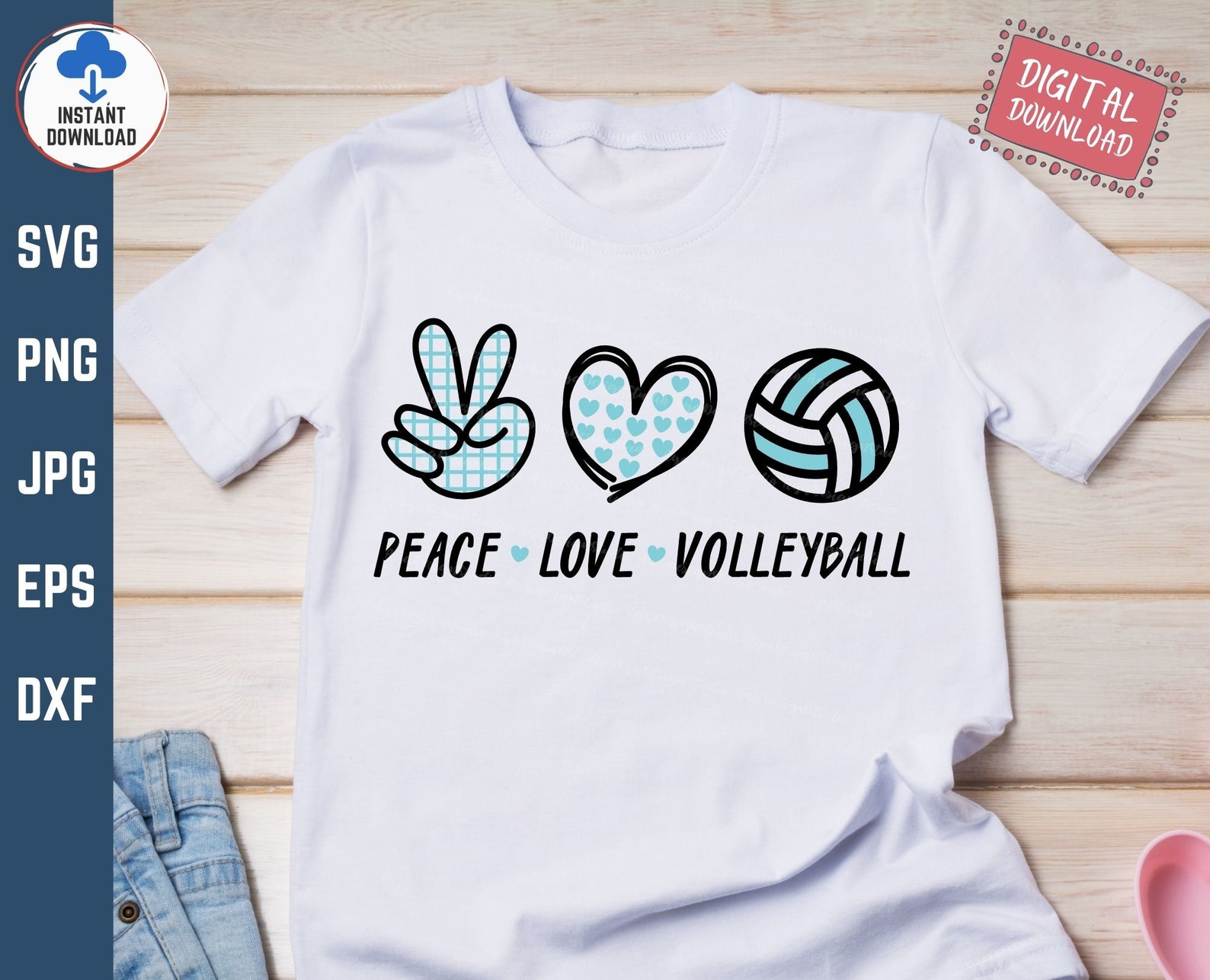 Peace Love Volleyball Svg Peace Love Volley Svg Peace Love | Etsy