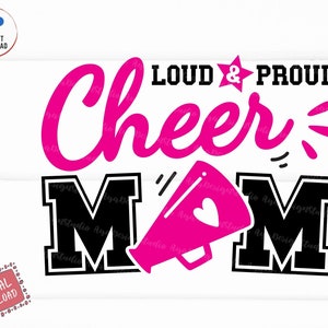 Loud & Proud Cheer Mom Svg, Proud Cheer Mom Svg, Cheerleading Mom Svg ...