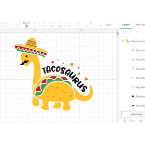 Tacosaurus Svg, Funny Taco Dinosaur Svg, Taco Saurus Dinosaur Svg ...