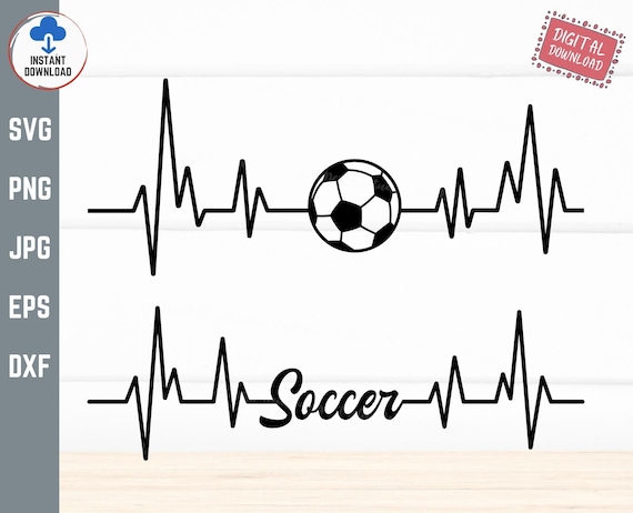 Soccer Heart Beat Svg Football Heart Beat Svg Love Cup Heart | Etsy
