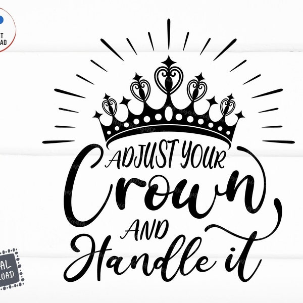 Adjust Your Crown Svg - Etsy