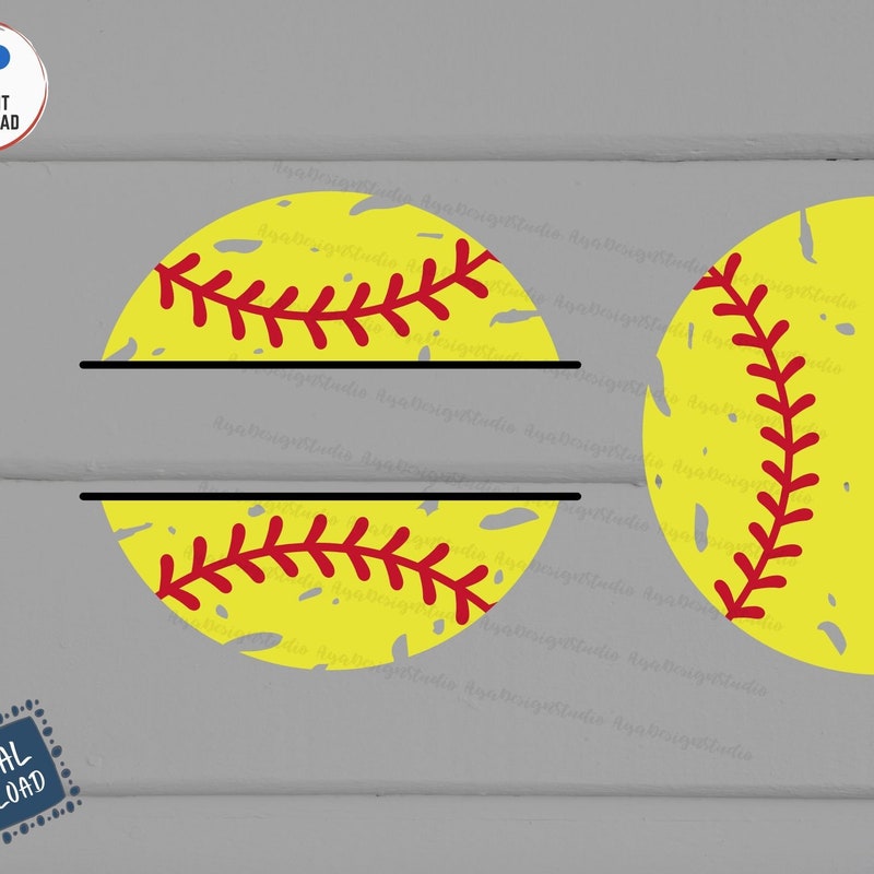 Softball Monogram - Etsy