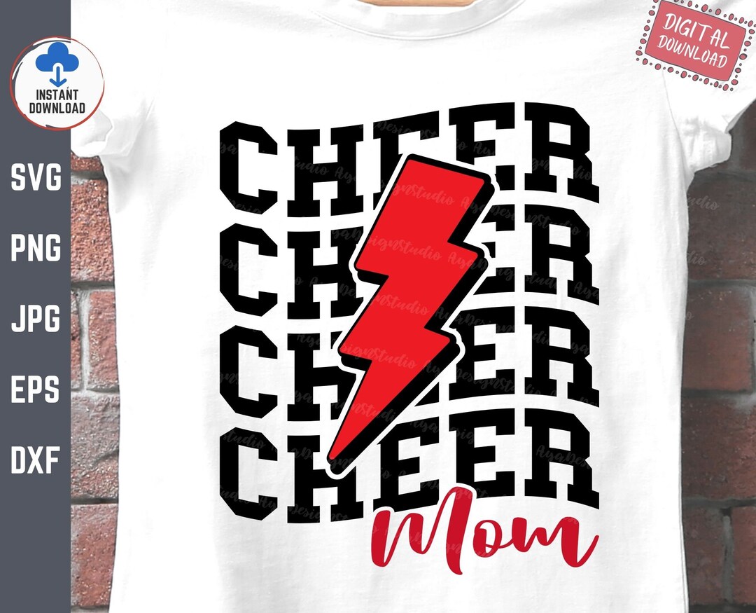 Cheer Mom Stacked Svg, Proud Cheer Mom Svg, Cheerleading Mom Svg, Cheer ...