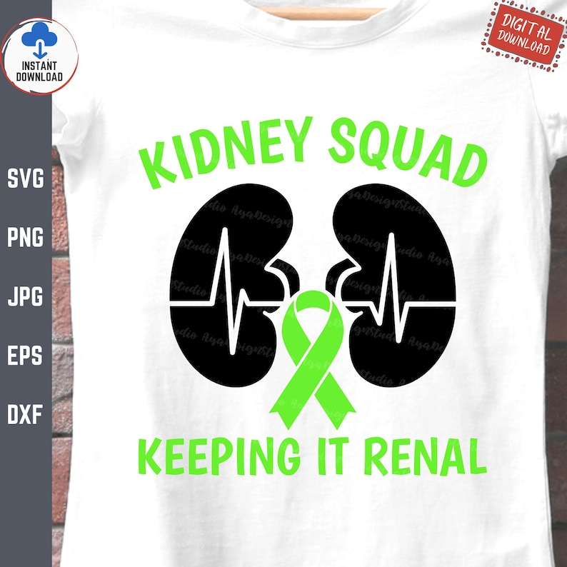 Kidney Squad Keeping It Renal Svg, Kidney Cancer Awareness, Medical ...