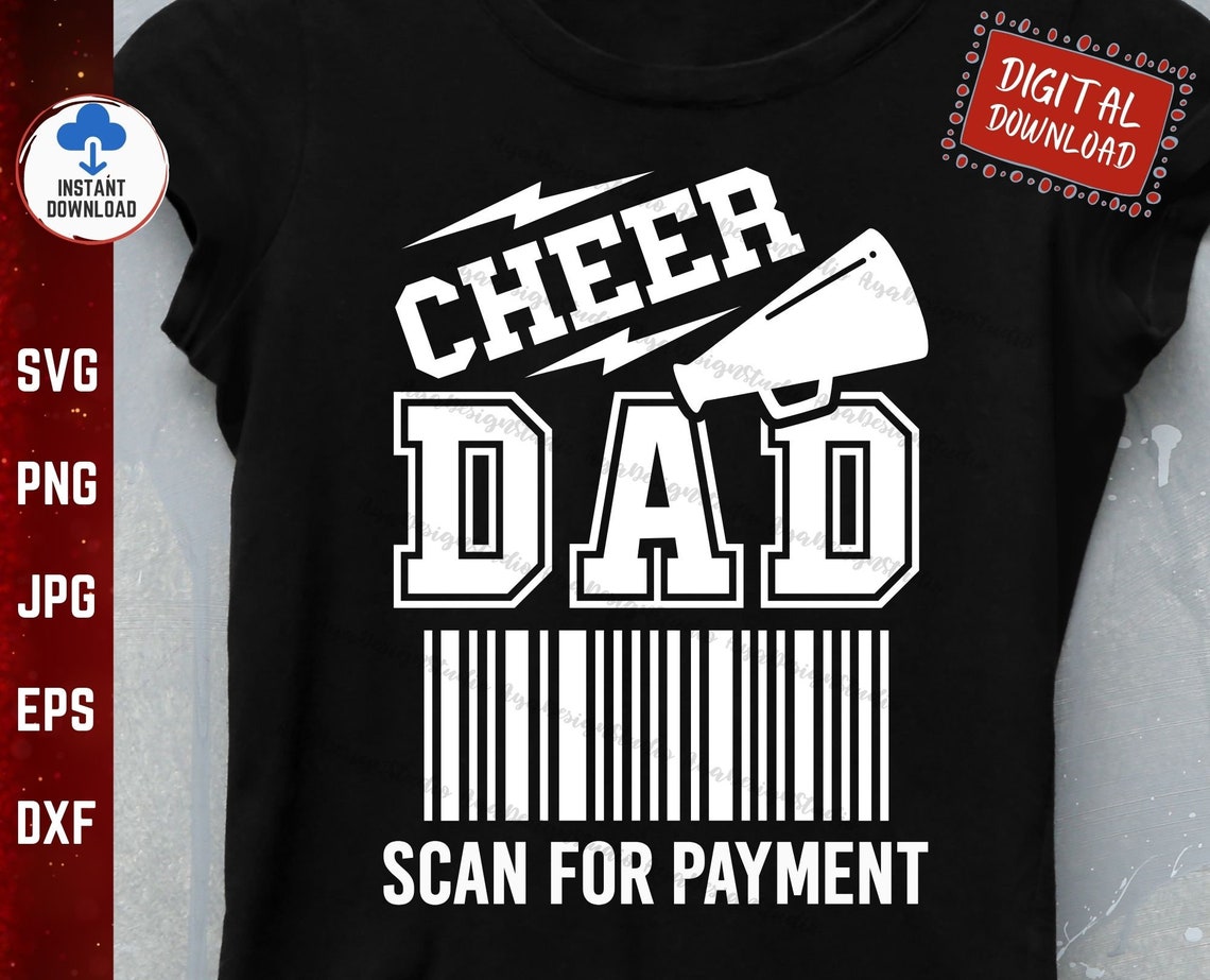 Cheer Dad Scan for Payment Svg Proud Cheer Dad Svg Sports - Etsy