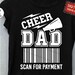 Cheer Dad Scan for Payment Svg, Proud Cheer Dad Svg, Sports Family ...