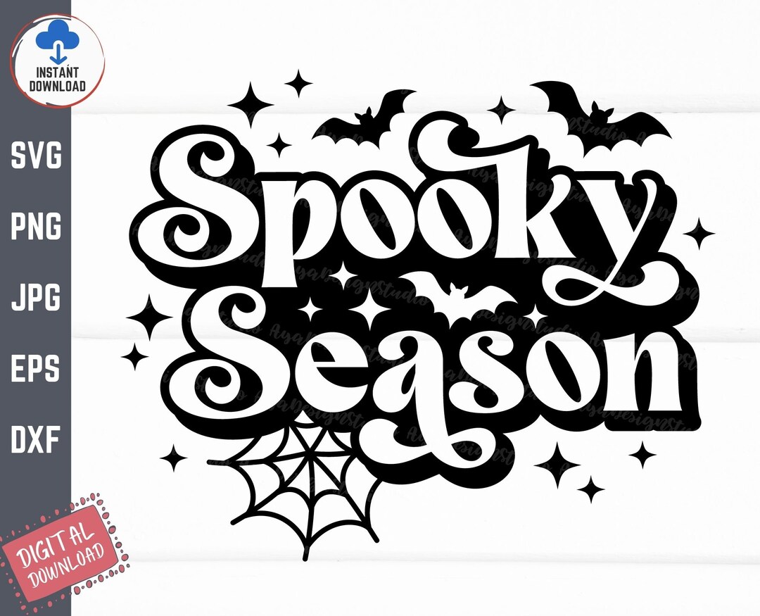 Retro Spooky Season Svg, Halloween Matching Svg, Funny Halloween Svg ...
