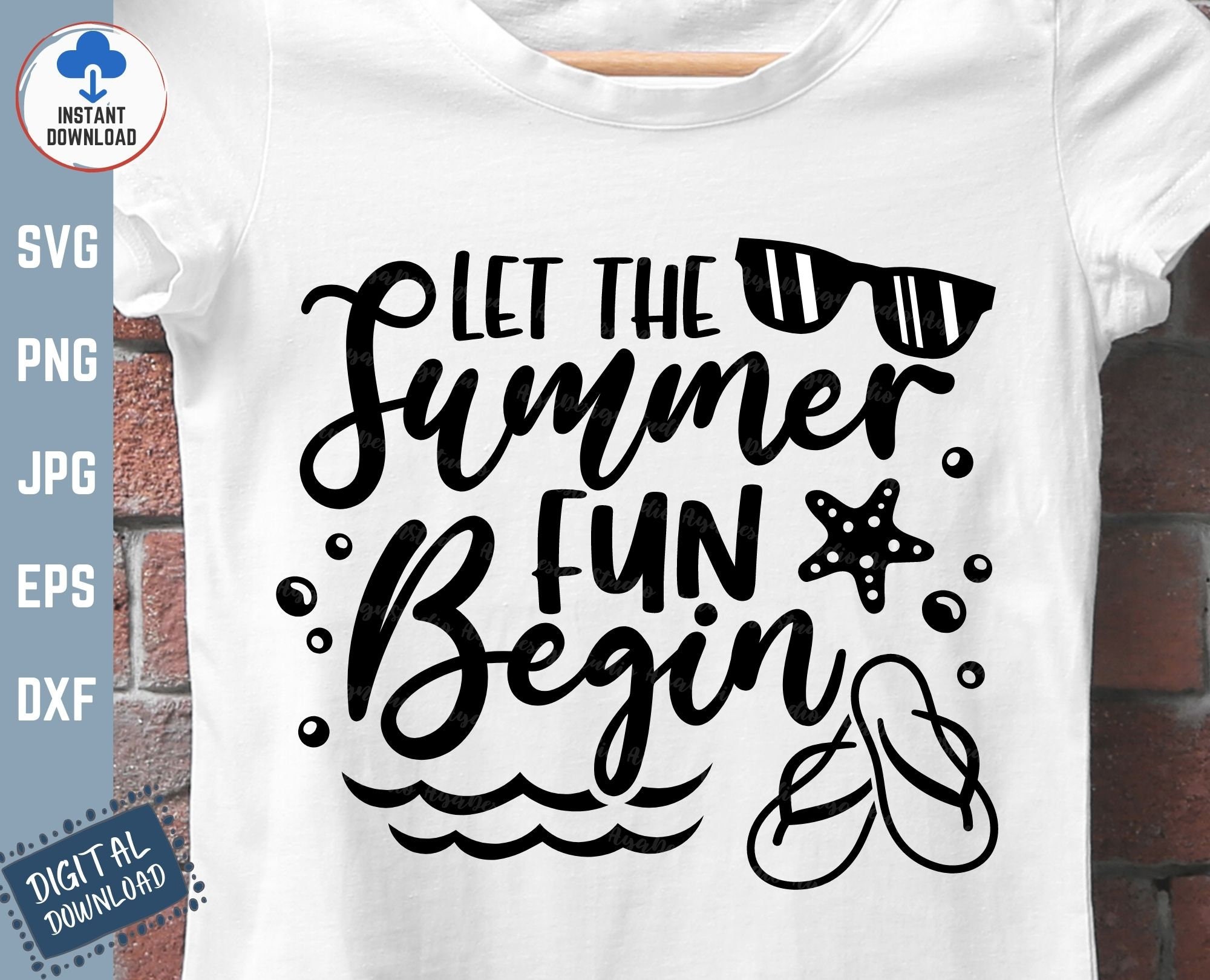 Let the Summer Fun Begin Svg, Beach Shirt Svg, Summer Svg, Vacation Svg ...