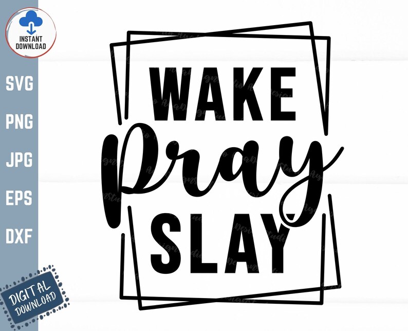 Wake Pray Slay Svg Christian Prayer Svg Christian - Etsy Canada