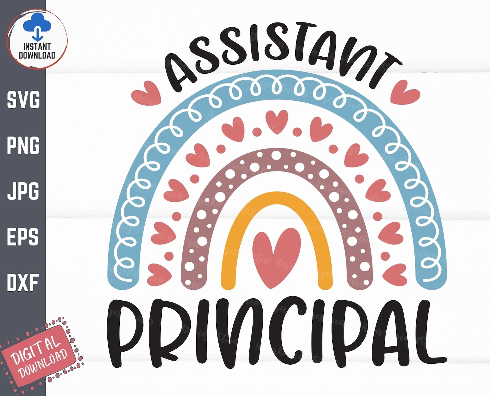 Assistant Principal Rainbow Svg, Assistant Principal Svg, School Worker ...
