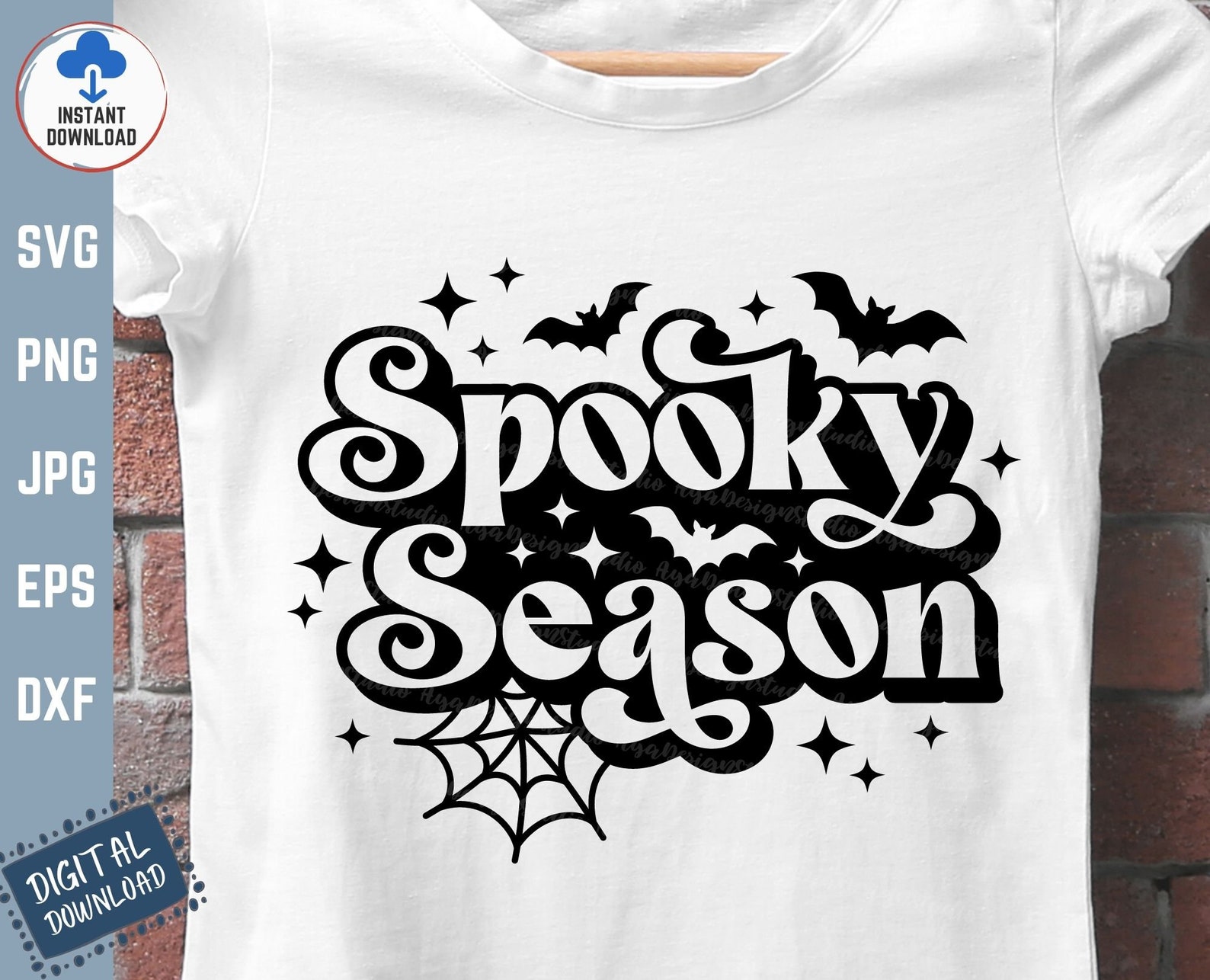 Retro Spooky Season Svg, Halloween Matching Svg, Funny Halloween Svg ...