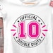 Official 10 Double Digits Pink Svg, Tenth Kids Birthday Svg, Peace Out ...