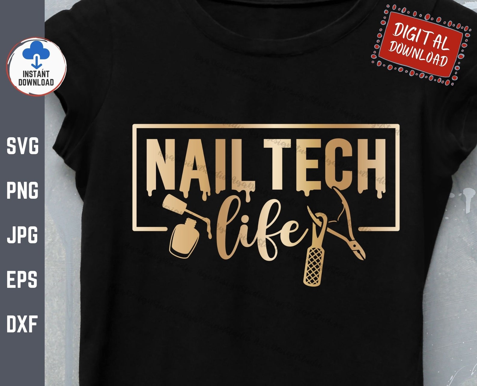 Nail Tech Life Svg, Nail Polish Svg, Nail Artist Svg, Nail Polish Lover ...