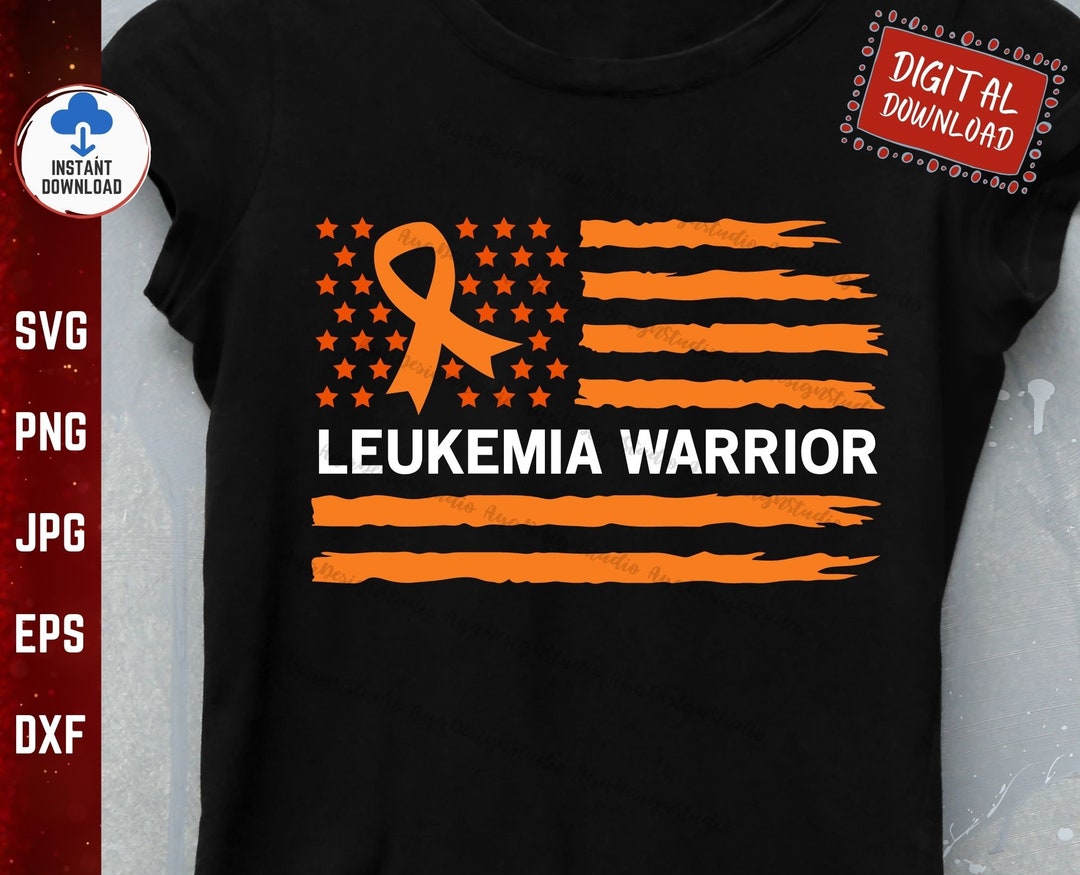 Leukemia Warrior American Flag Svg, Leukemia Warrior Svg, Leukemia ...