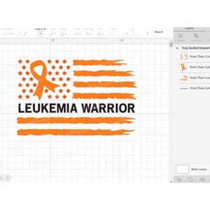 Leukemia Warrior American Flag Svg, Leukemia Warrior Svg, Leukemia ...