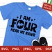 I Am Four Hear Me Rawr Svg, 4th Birthday Kids Svg, Fourth Rawr Birthday ...