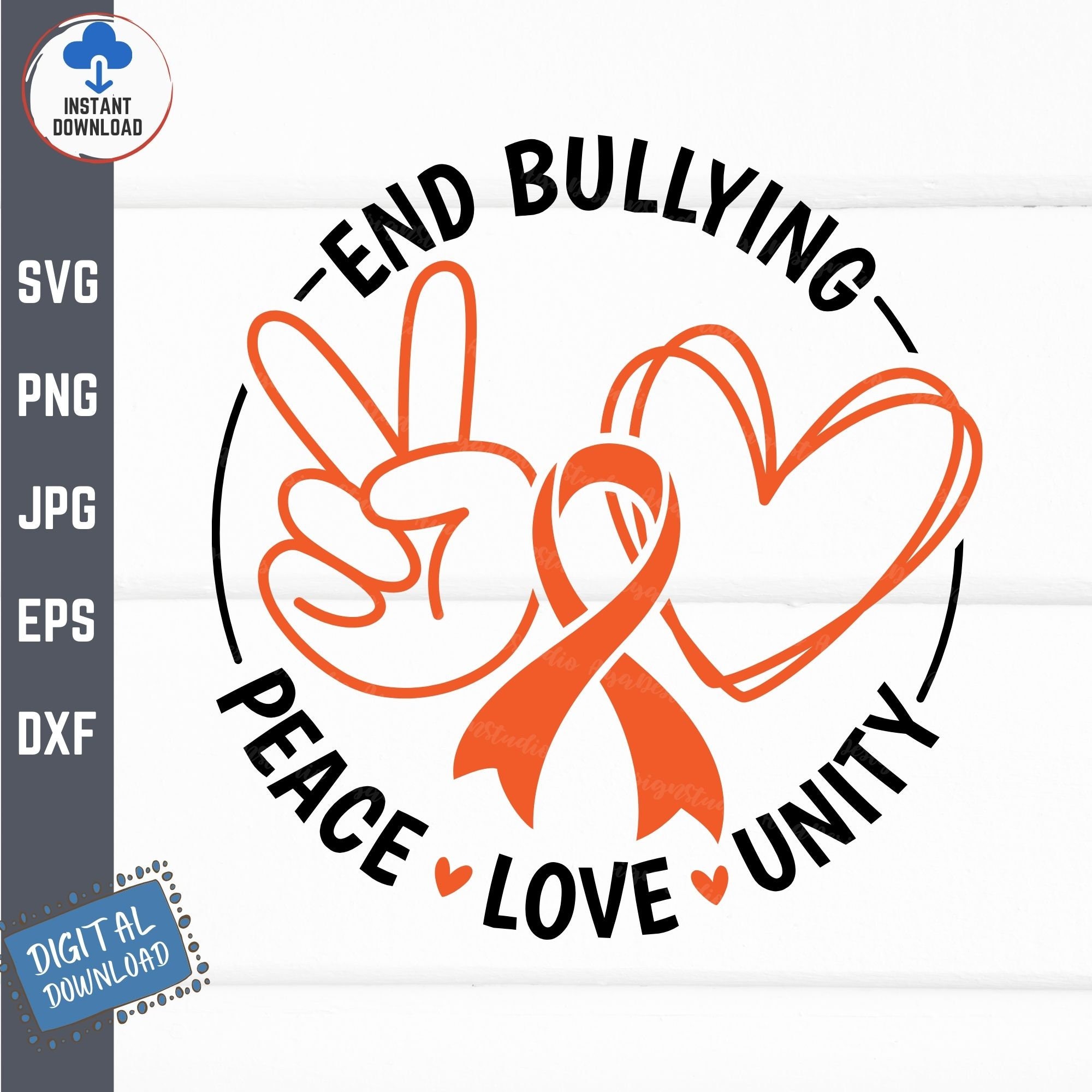 Peace Love Unity Svg, End Bullying Svg, Stop Bullying Svg, Bullying ...