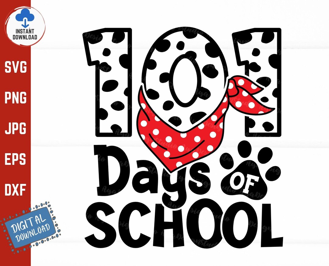 101 Days of School Svg, Boy Dalmatian Svg, 101 Days of School Dalmatian ...