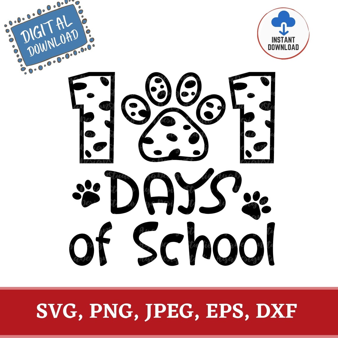 101 Days of School SVG, 101 Days of School Dalmatian, Preschool SVG ...