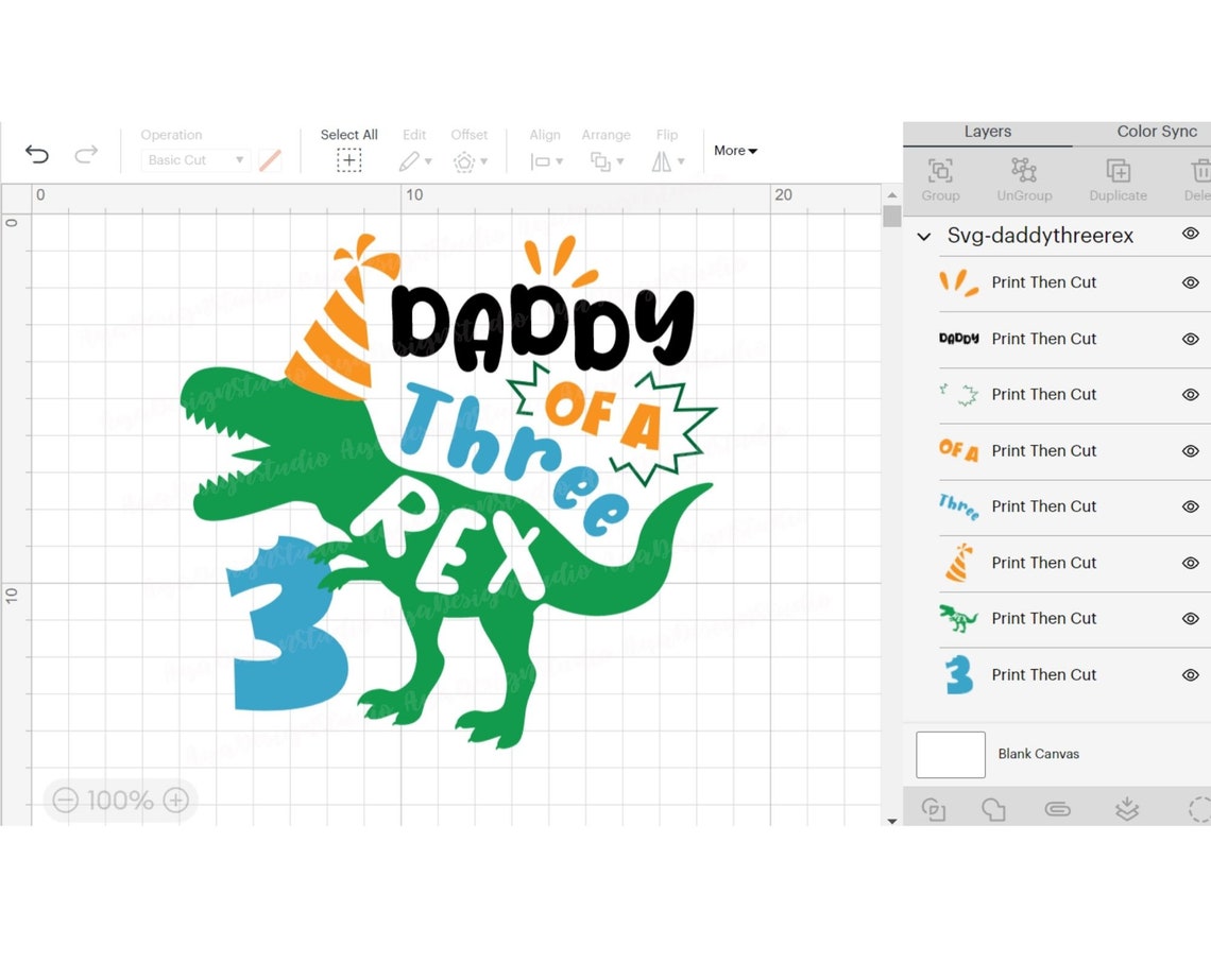 Daddy of a Three Rex Svg, Daddy Three Rex Birthday, Third Birthday ...