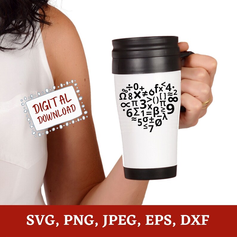Math Heart SVG, Math Teacher SVG, Mathematics Heart, Mathematics Lover ...