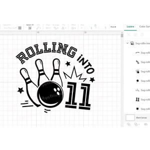 Rollin' Into 11 Svg, 11th Birthday Bowling Svg, Rolling Into Bowling ...