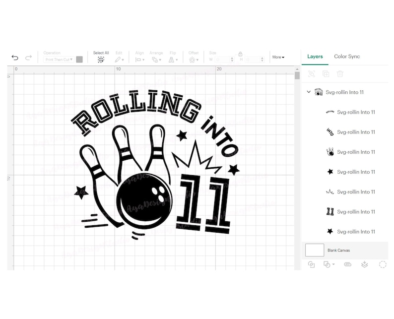 Rollin' Into 11 Svg, 11th Birthday Bowling Svg, Rolling Into Bowling ...